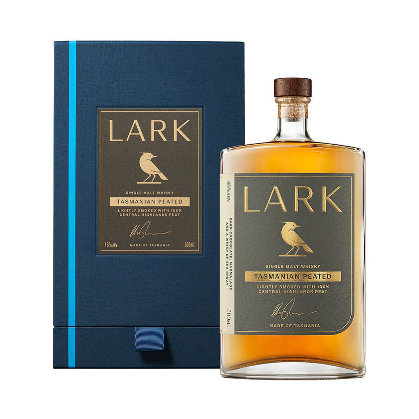 Lark Tasmanian Peated Whisky 500mI 46% 500ml – Oak & Origin